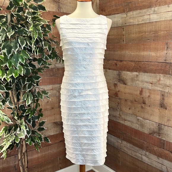 Adrianna Papell | Dresses | Adrianna Papell Occasions Shimmering Ivory ...